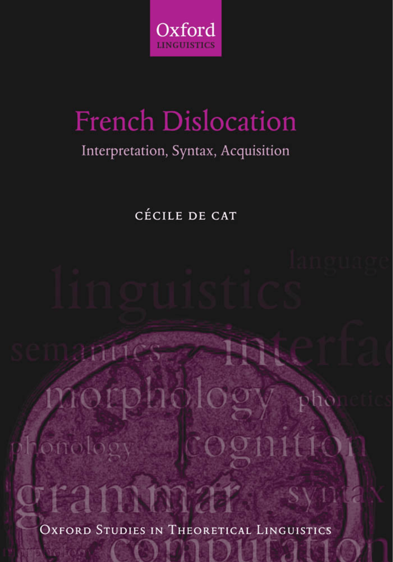 French Dislocation Interpretation Syntax Acquisition Book - Spanish library