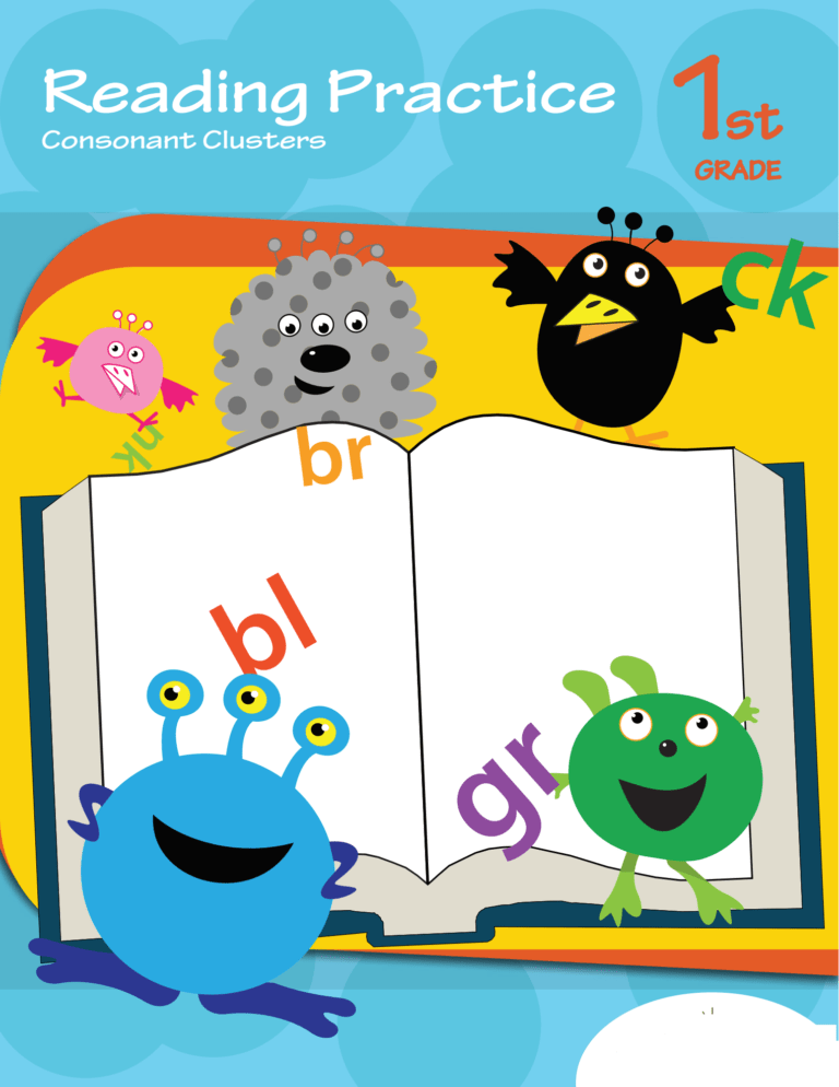 Reading Practice Consonant Clusters 1st Grade Workbook - Spanish library